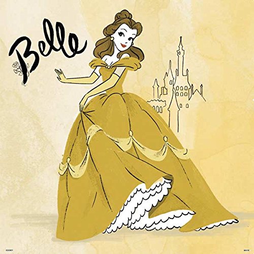 Skinit Decal Gaming Skin Compatible with PS4 Slim Bundle - Officially Licensed Disney Princess Belle Art Design