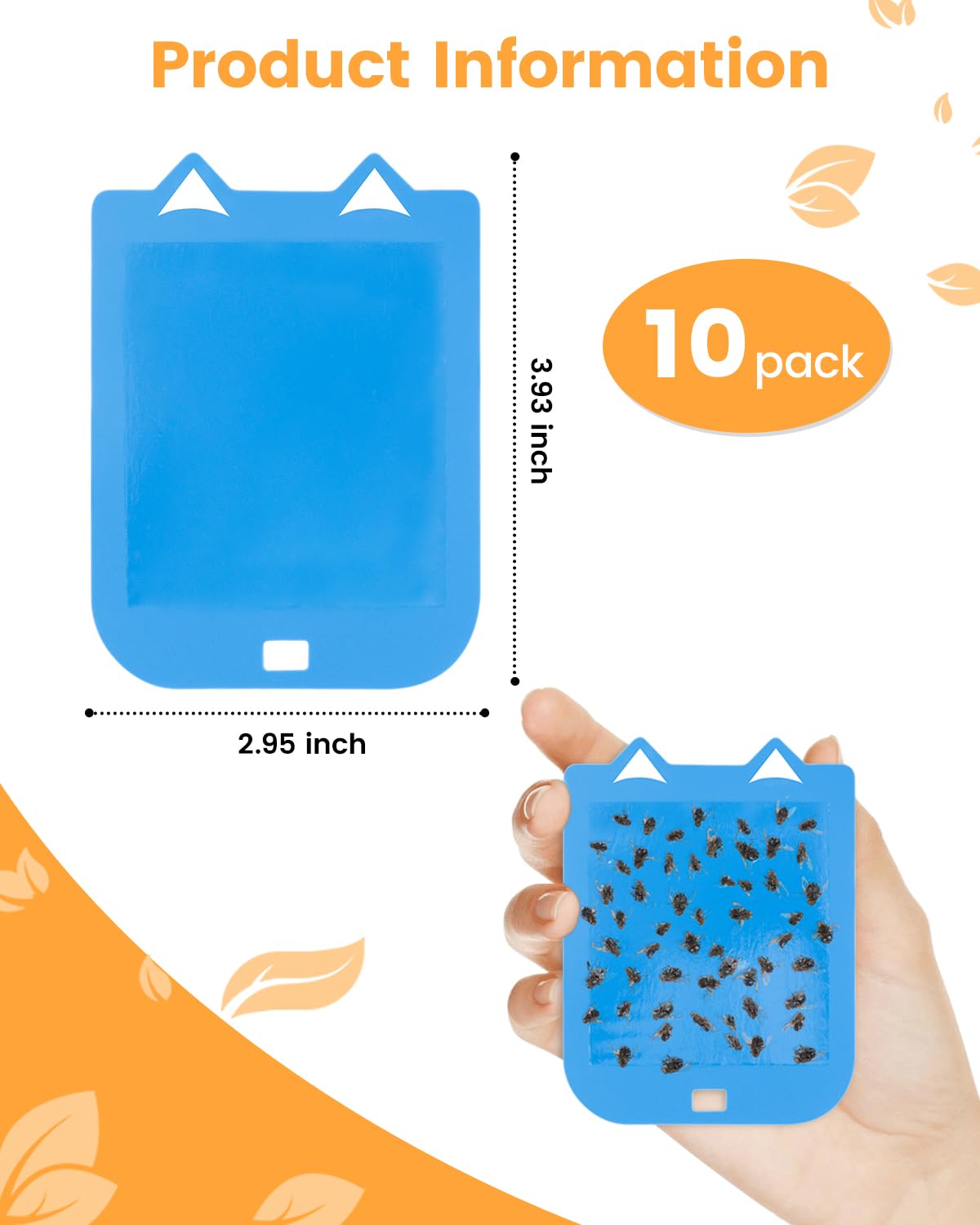 FLODTEAK 10 Pack Refill Cartridges for Raid Essentials Flying Insect Light Trap, Double Sided Plug-in Blue Light Replacement Insect Trap Glue Boards for Bugs Flies Gnats, FLK-2