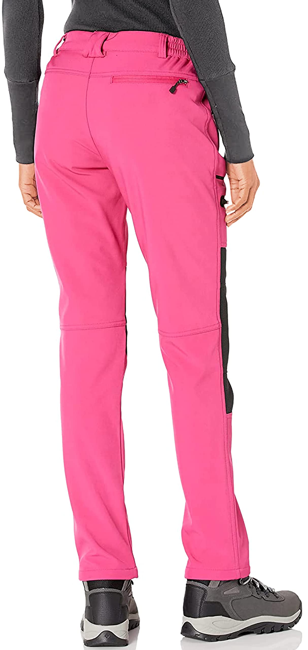 DAFENGEA Women's Snow Ski Pants Fleece Hiking Waterproof Windproof Softshell Outdoor Snowboard Pants,CFK1682W-Pink-S