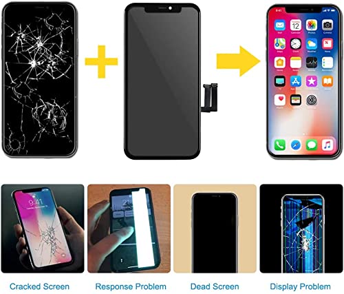 Yodoit for iPhone 11 Screen Replacement Kit COF Full HD LCD Display 3D Touch Digitizer Frame Full Assembly with Repair Tool for Model A2111, A2223, A2221 Black 6.1inch
