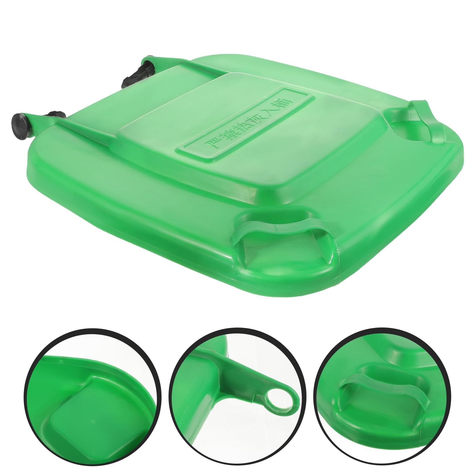 INOOMP Trash Can Lid Replacement,50L Plastic Outdoor Garbage Can Cover Heavy-Duty Square Trash Garbage Lid Rubbish Bin Lid Waste Basket Lid for Sanitation