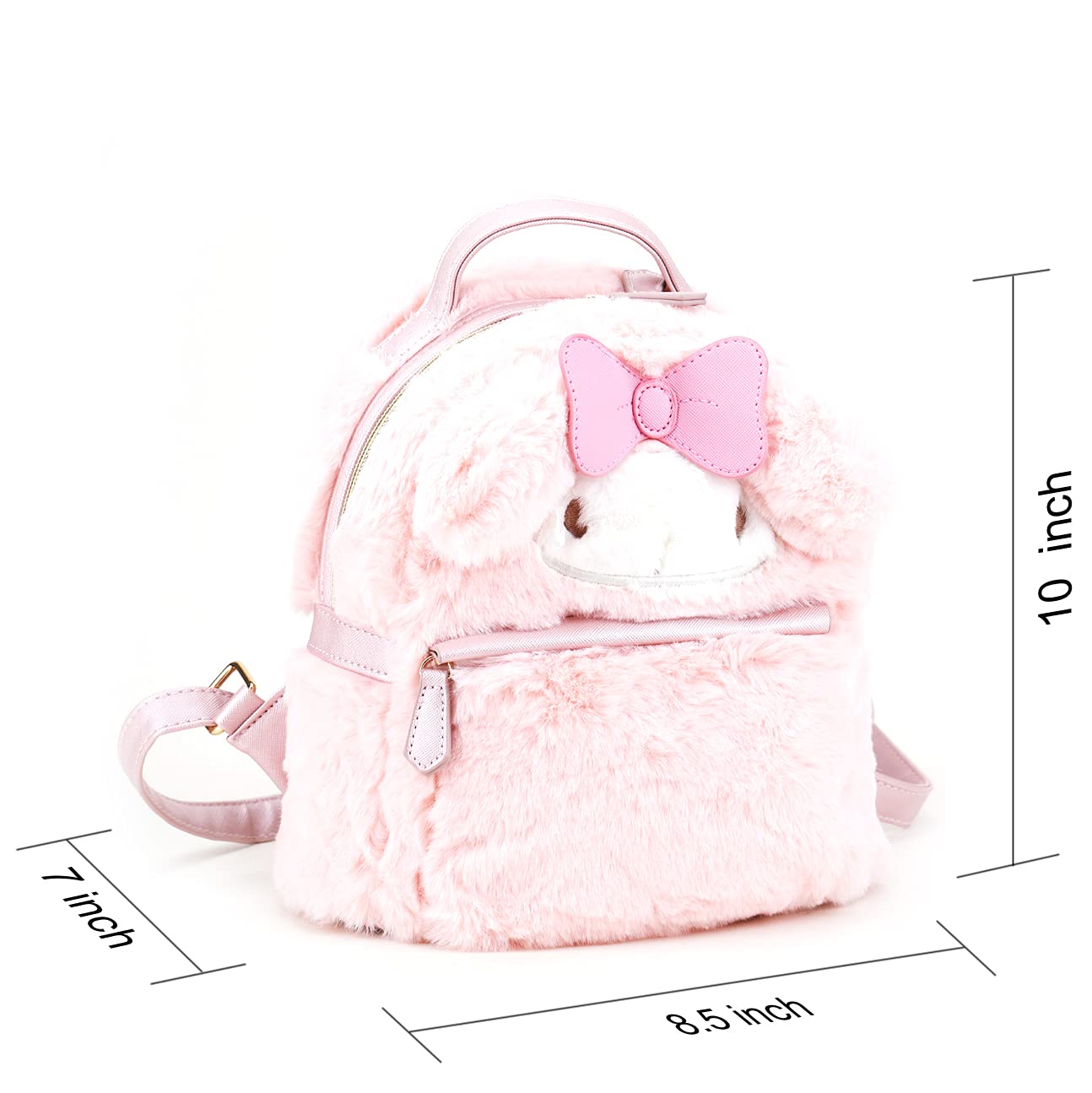 Cute Mini Kawaii Backpack Toddler - Cartoon Plush Backpack for Girls Anime Accessories Kawaii Mini Small Backpack（Pink）