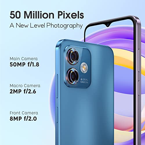 Ulefone Note 16 Pro Mobile Phones (16GB+256GB) Android 13 50MP Camera Octa Core Smartphone Unlocked 6.52” Waterdrop Screen, 4400mAh 4G Dual SIM Fingerprint Face ID GPS OTG, Globla Version- Black