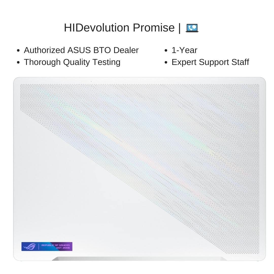 HIDevolution ASUS ROG Zephyrus G14 GA402RK 14" WQXGA 120Hz, 3.3 GHz Ryzen 9 6900HS, Radeon RX 6800S, 48 GB 4800MHz RAM, 4 TB PCIe SSD, White AniMe Matrix Edition