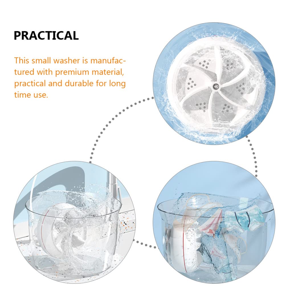 DOITOOL Mini Washing Machine Portable USB Washer Travel Clothes Washer Rechargeable Washing Machine for Business Trip College Rooms (30w)