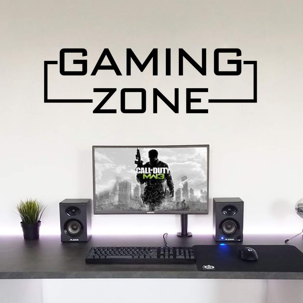 FlyWallD Game Zone Wall Decals Large Controller Wall Stickers for Boys Bedroom Playroom Gamer Decor