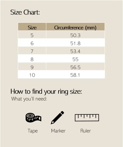 EVLYN 18K Gold Rings Tarnish Free Ring | Cuban Link Chain Ring | Croissant Ring | Gold Rings For Women Size 5 6 7 8 9 10 (9)