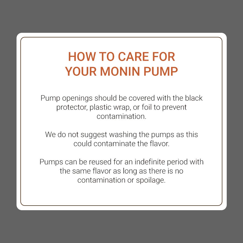 Monin - Syrup Pump, Only Compatible with 750 Milliliters Glass Bottles of Monin Syrup, Tip Cover Included, Approximately ¼ Fluid Ounce Per Pump