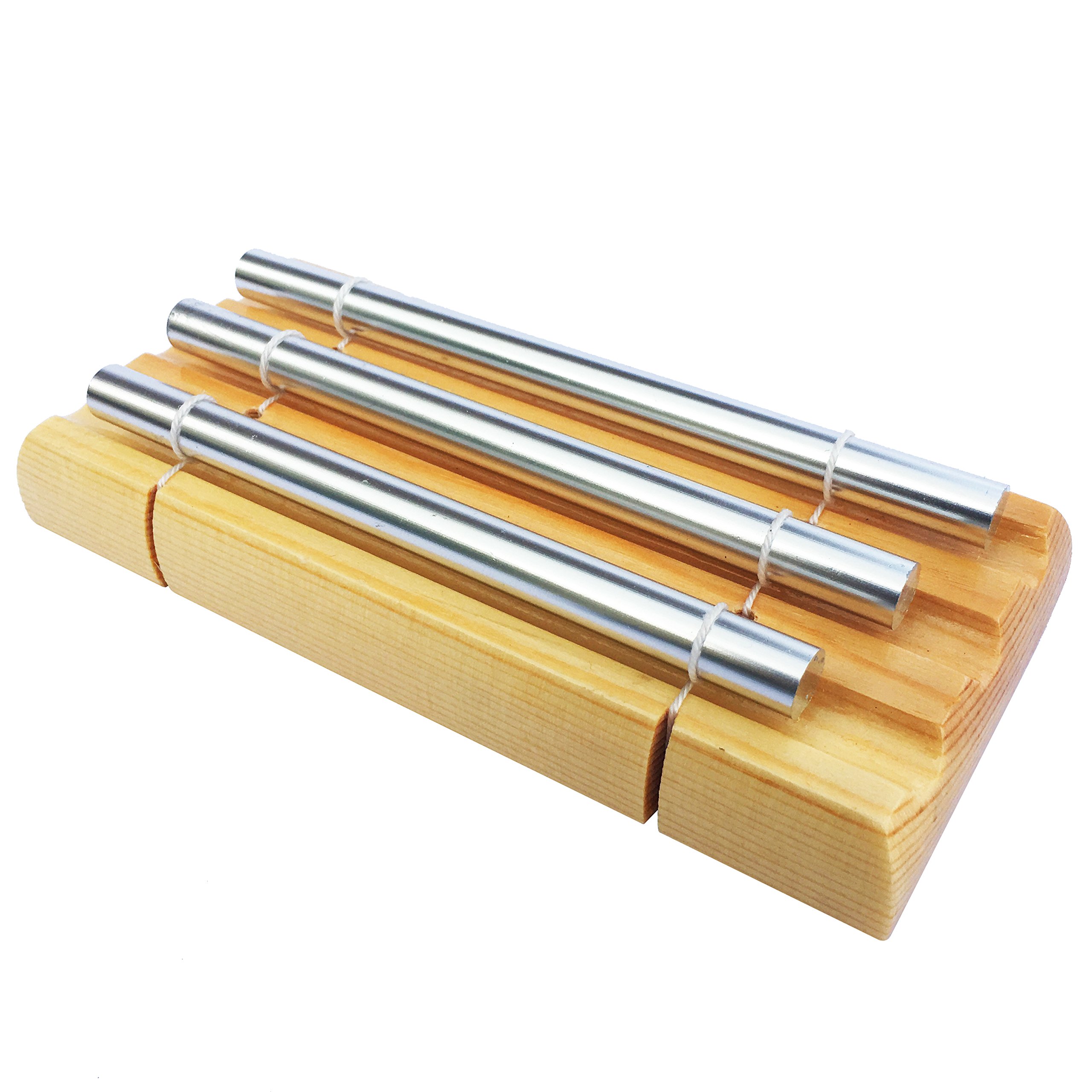 Wearika Percussion Trio Chime - Solo Percussion Instrument, Meditation Bell for Yoga, Musical Instruments for Children, Responsive Classroom Bell, Three Tone Chime, Hand Chime, Handheld Bar Chime