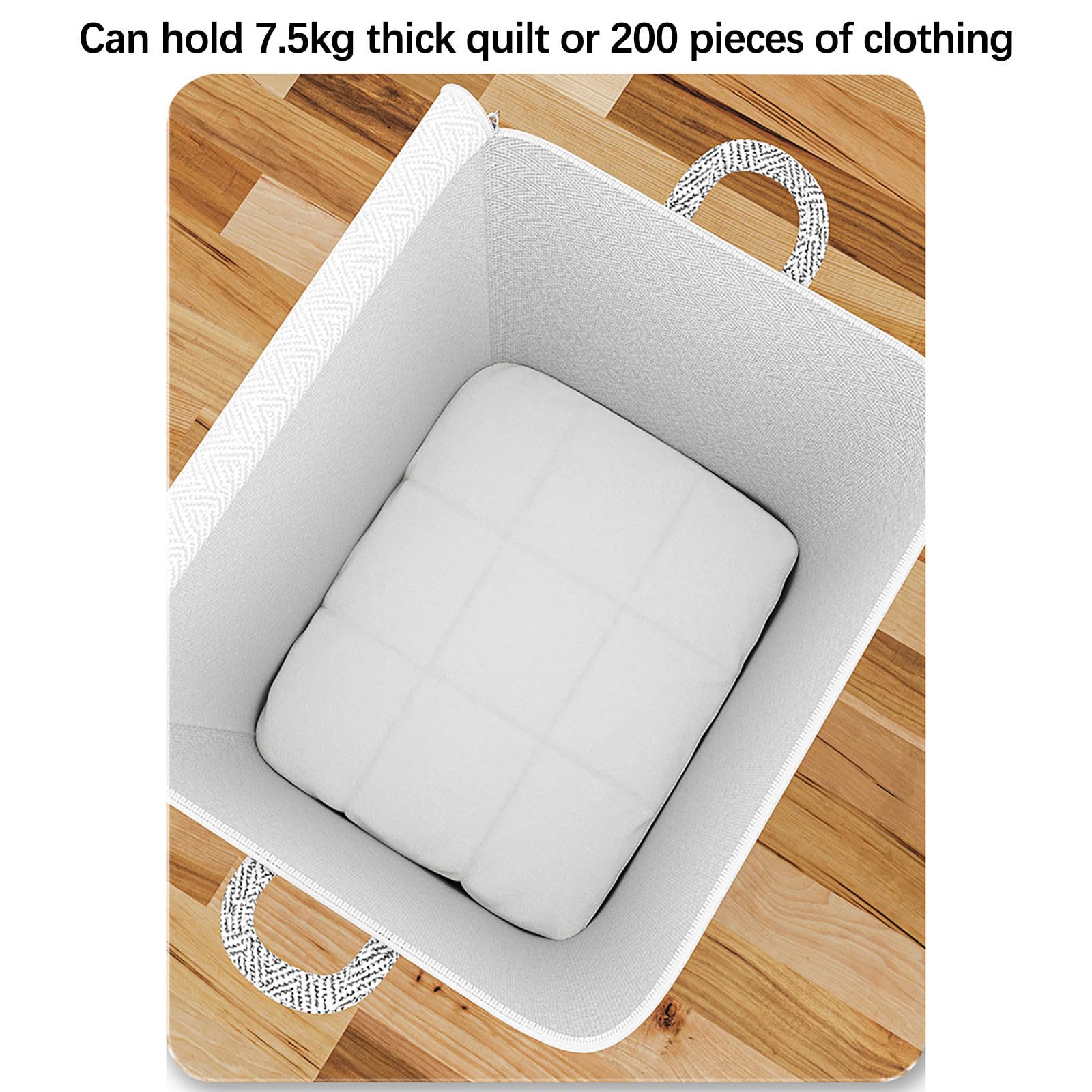Heavy Duty Storage With Reinforced Handles Extra Large Storage Bags For Clothes Tote Bag Thickened Double Zipper For Space Saving Travel (48 * 44 * 48cm)
