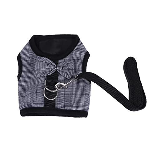 ULTECHNOVO Hamster Clothes Harness and Leash Small Animal Harness Vest Small Pet Bowknot Costume for Ferrets Rats Guinea Pig Chinchilla Teacup Chihuahua M