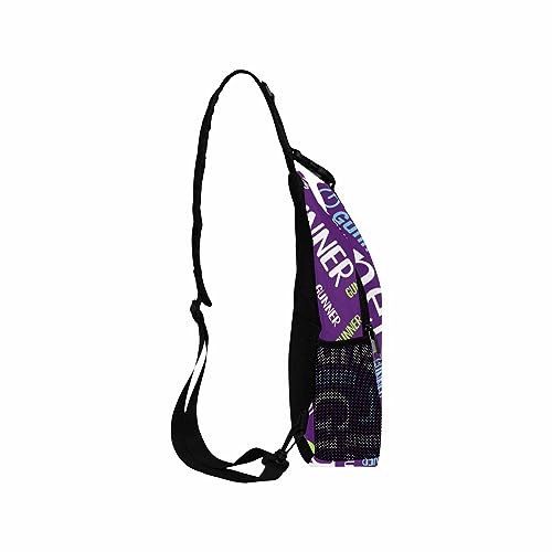 M YESCUSTOM Custom Sling Bag, Personalized Sling Bags for Men Women Customized Backpack with Your Name & Text Crossbody Chest Bag Walking Hiking Travel Daypack