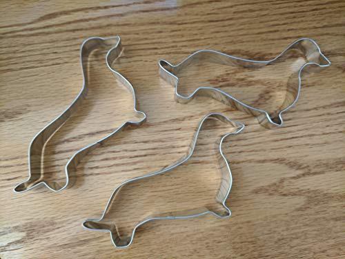Exclusive Dachshund Dog Cookie Cutter, Real Dachshund Shape 6" Long (Set of 2)