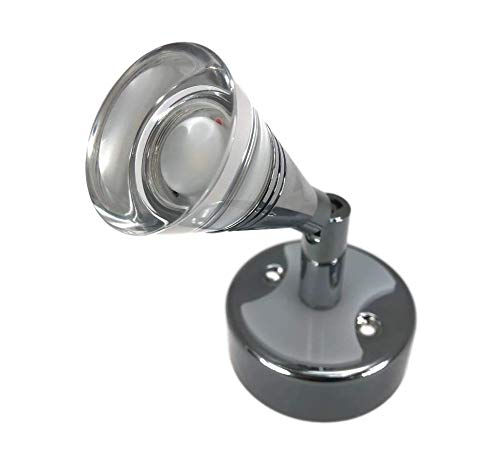 Pactrade Marine Boat Auto RV Aluminum Adjustable LED Reading Light Rocker Switch