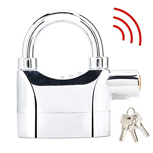 Evonecy Bicycle Alarm Lock, Aluminum Alloy Anti-Theft Padlock, for Motorcycle Bicycle