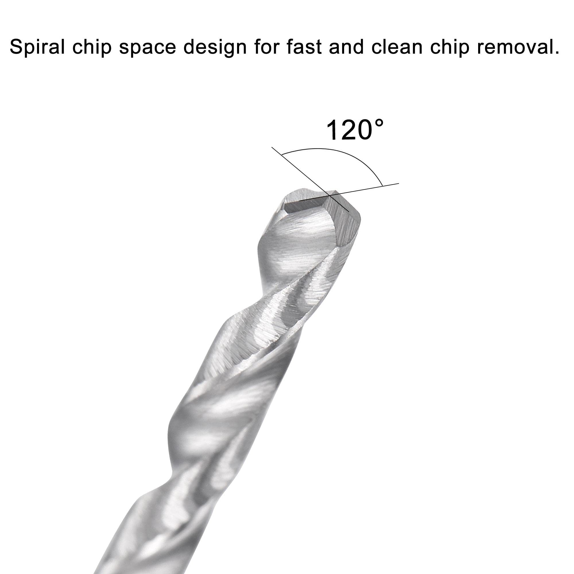 uxcell Carbide Twist Drill Bits 2.2mm, Metric Spiral Flutes Straight Shank Tungsten Steel Drilling Tool for Stainless Steel Alloy Metal