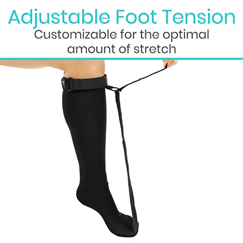 Vive Plantar Fasciitis Stretch Sock - Non Slip Calf Night Relief for Heel, High Arch Pain - Achilles Tendonitis Therapy Foot Support Sleeve Stretcher - Compression Sleeve - Men, Women (L/XL)