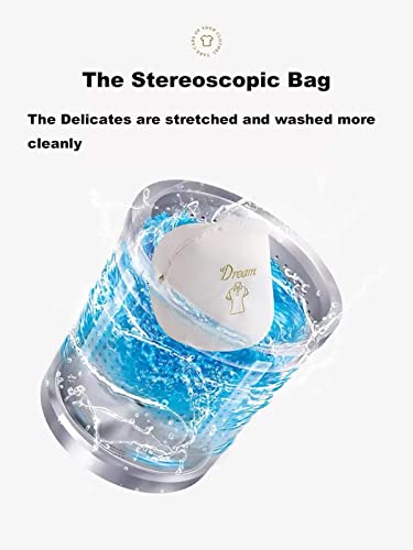 YUNHEGONG 6 Pack Delicates Mesh Laundry Bags,Reusable and Durable Mesh Wash Bags for Delicates Blouse, Hosiery, Underwear, Bra, Lingerie, Baby Clothes (6 pack, white)