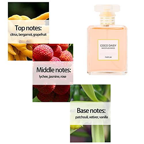 YUYTE eau de toilette spray 50ml, long-lasting perfume with quick spray head, eau de parfum,Christmas gift for Valentine's Day for women