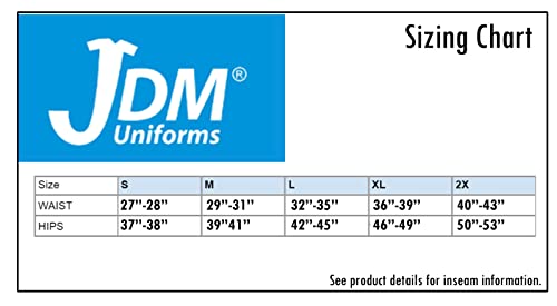 JDM Uniforms Women's 5 Pocket Jogger Scrub Pant Medical Nursing Black-Large