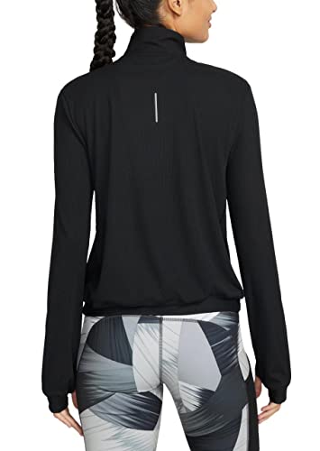 Nike Dri-FIT Element Women's Running Mid Layer (as1, alpha, m, regular, regular, Black/Pure Platinum)
