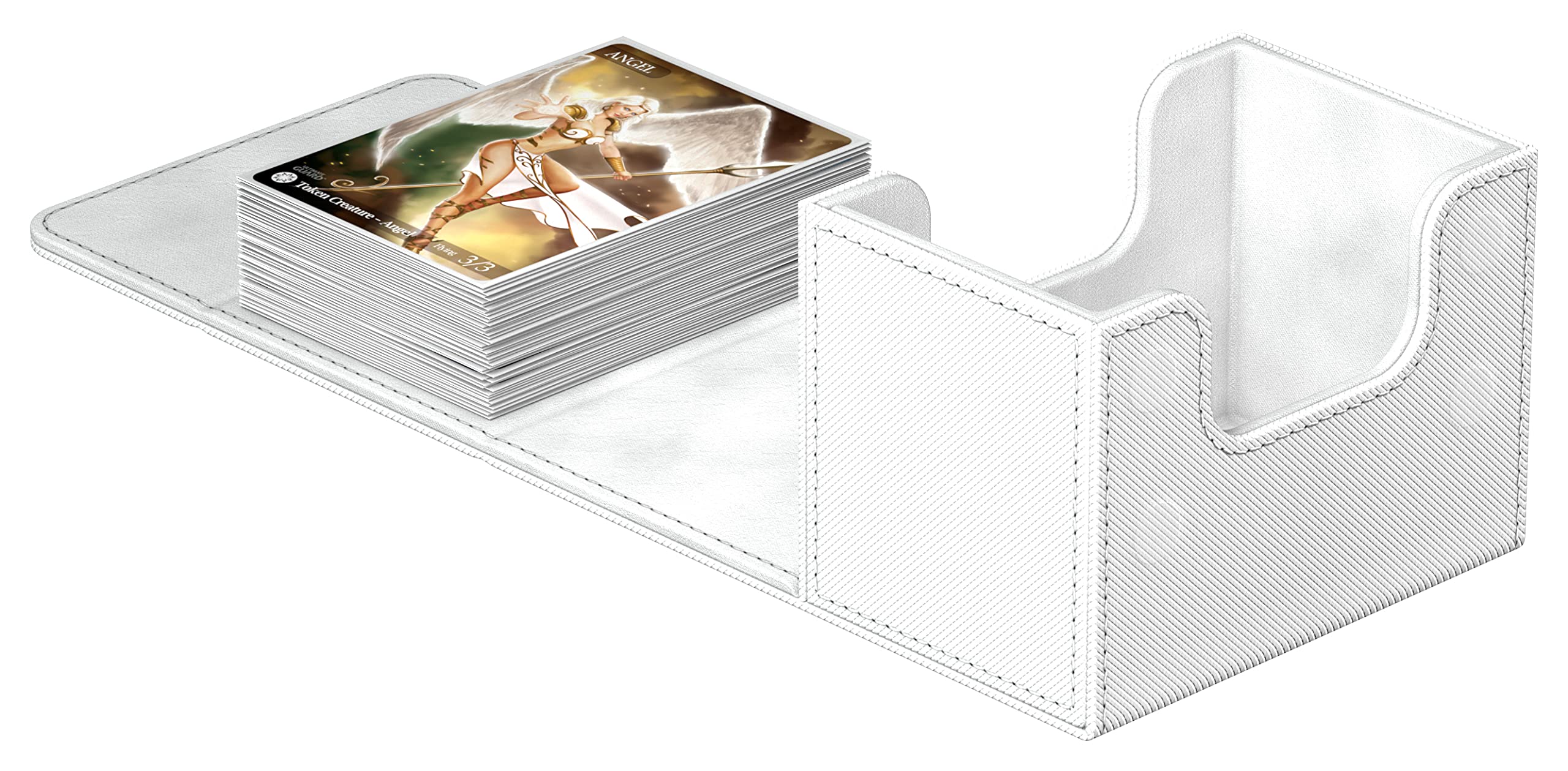 Ultimate Guard Sidewinder 80+, Deck Box for 80 Double-Sleeved TCG Cards, White, Magnetic Closure & Microfiber Inner Lining for Secure Storage
