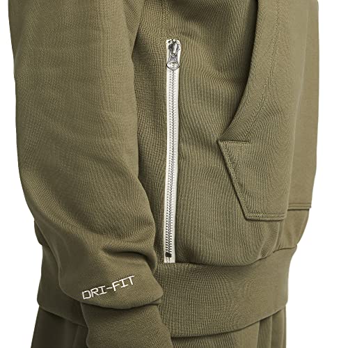Nike Dri-FIT Standard Issue Men's Unisex Pullover Basketball Hoodie (as1, alpha, m, regular, regular, Medium Olive/Pale Ivory)