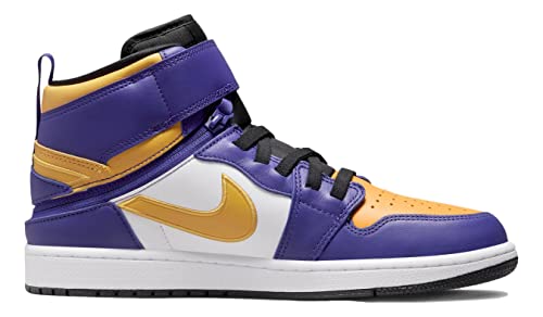 Nike Men's Air Jordan 1 Hi Flyease Sneakers, Dark Concord/Taxi-White-Black, 11