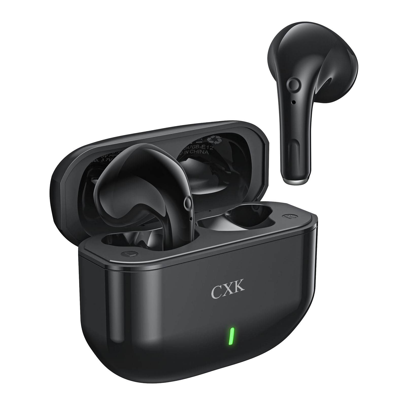 CXK Wireless Earbuds, Bluetooth 5.3 Ear Buds Wireless Headphones Crystal-Clear Calls with 4 Mic, 36Hrs Playtime with Charging Case, IPX7 Waterproof Headphones for Work and Sport, Black