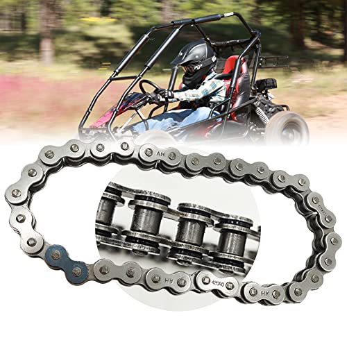QYMOTO KT196 O-Ring Chain Go Kart Chain 420 RO-32 Link, Sealed Roller Chain for Coleman Powersports 196cc Go Kart Parts