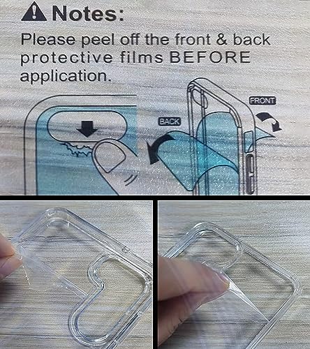 Z Fold 5 Case for Samsung Galaxy Z Fold5 5G, Slim Ultra-Thin Crystal Clear Acrylic PC Back Cover [Hinge][Transparent] Soft Silicone Bumper Full-Body Shockproof Protective Cases for Samsung Z Fold 5 5G