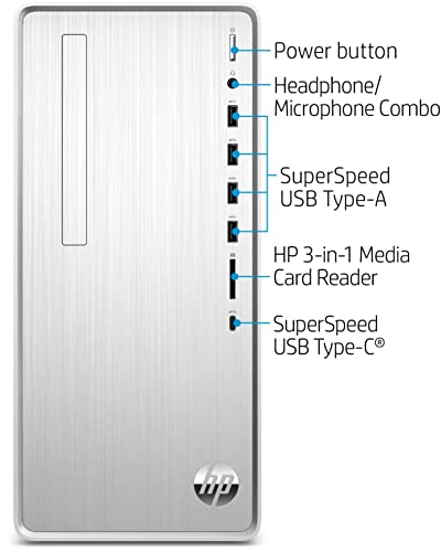 HP Newest Pavilion TP01 Desktop Computer, AMD Ryzen 7-5700G (Beats i9-10900), AMD Radeon, DVD Writer, Wireless, 9 USB Ports, HDMI, Bluetooth, Windows 11 Home (32GB RAM | 1 TB PCIe SSD)