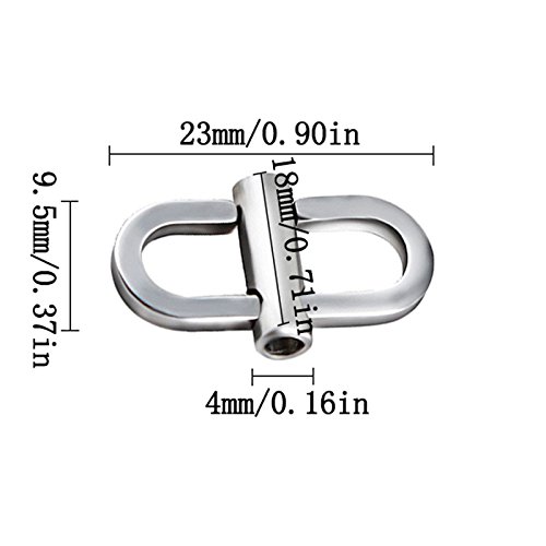 WINGOFFLY ZZ Lighting 2PCS Stainless Steel Bag Chain Adjustable Buckle Shorten Your Bag(2PCS Silver)