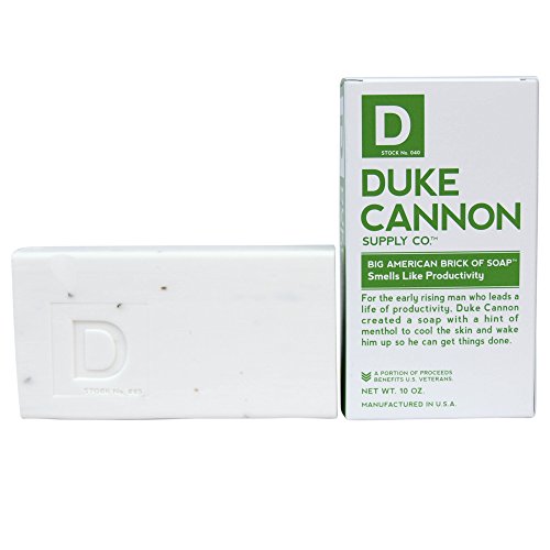 Duke Cannon Men’s Big American Brick Bar Soap - Smells like Productivity, White, Cool Mint & Peppermint Oil, 10 Ounce