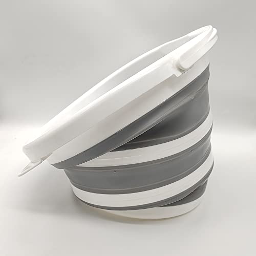 Multifunctional Collapsible Water Bucket, Space Saving, Lightweight Collapsible Water Container 2.6 gallons (10 liters), Suitable for Family Life, Camping, car wash