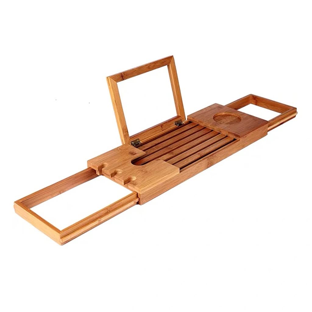 IRDFWH Extendable Bathtub Tray Shelf Bath Tub Tray Spa Bathtub Book Wine Tablet Holder Bathtub Bathroom Accessories