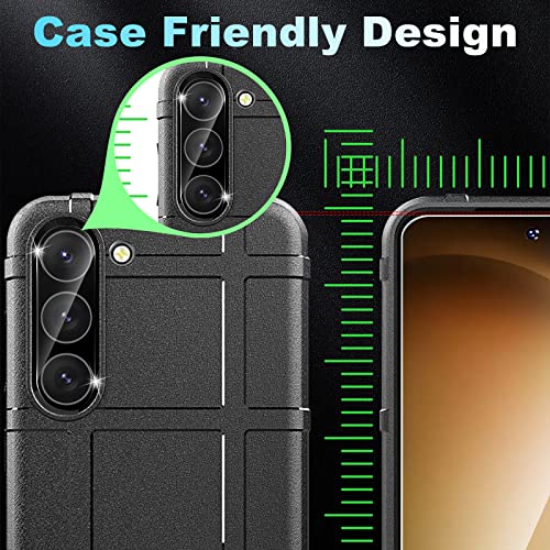 LYWHL for Samsung Galaxy S23 Screen Protector, 3 Pack Tempered Glass 9H Hardness Case Friendly HD Clear Film + 3 Pack Camera Lens Glass Protector for Galaxy S23 [Compatible Fingerprint]