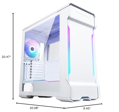 PHANTEKS (PH-ES518XTG_DMW01) Evolv X EATX Mid-Tower, Aluminum, Tempered Glass, DRGB, Matte White