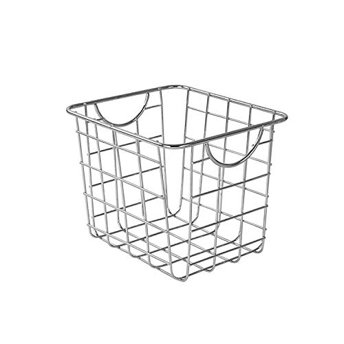 Spectrum Diversified Wire Pet, Toy, Office, Dorm Storage Bin Organizer, Basket, Mini, Pack of 6, Industrial Gray