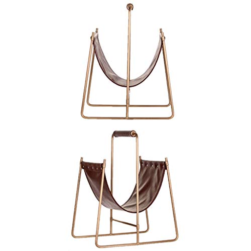 Magazine & Newspaper Baskets Magazine Rack Simple Small Newspaper Rack Desktop Debris Storage Basket Leather Luxury Storage Rack Decorative Bookshelf Craft Decorations