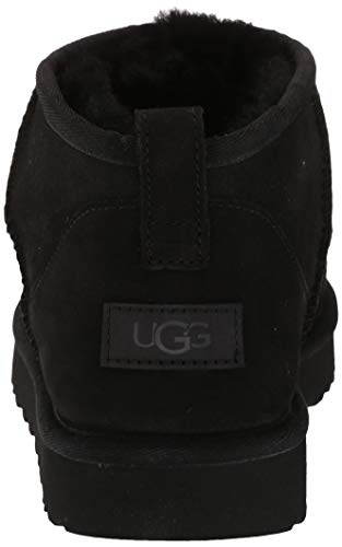 UGG womens Classic Ultra Mini Ankle Boot, Black, 7 US