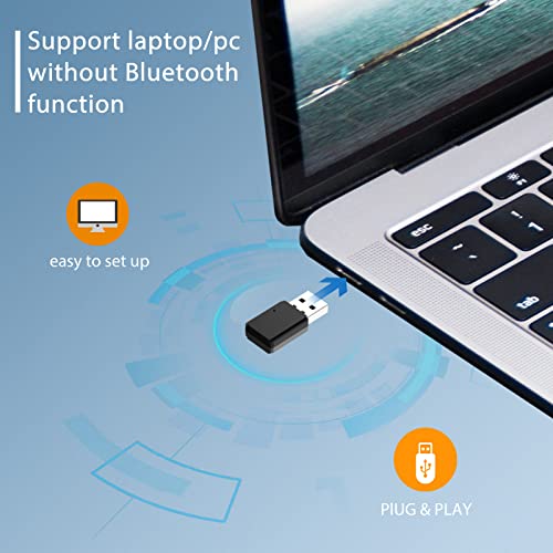 Wireless Headset, Bluetooth Headset with Microphone Noise Cancelling & USB Dongle, 28hrs talktime, On Ear Wireless Headphone with Mic Mute & Charging Dock for PC/Cell Phone/Zoom/Skype/Office