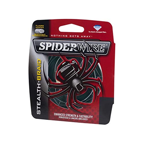 SpiderWire Stealth® Superline, Moss Green, 65lb | 29.4kg, 200yd | 182m Braided Fishing Line, Suitable for Freshwater and Saltwater Environments