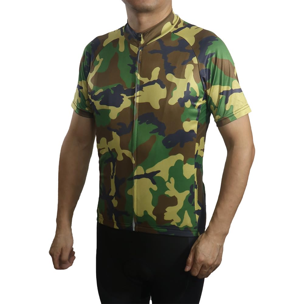 Cycling Jersey Short Sleeve Shirt Bicycle Bike Motocross MTB Sports Wear Bib Military Clothing (Chest~47" (tag 3XL))
