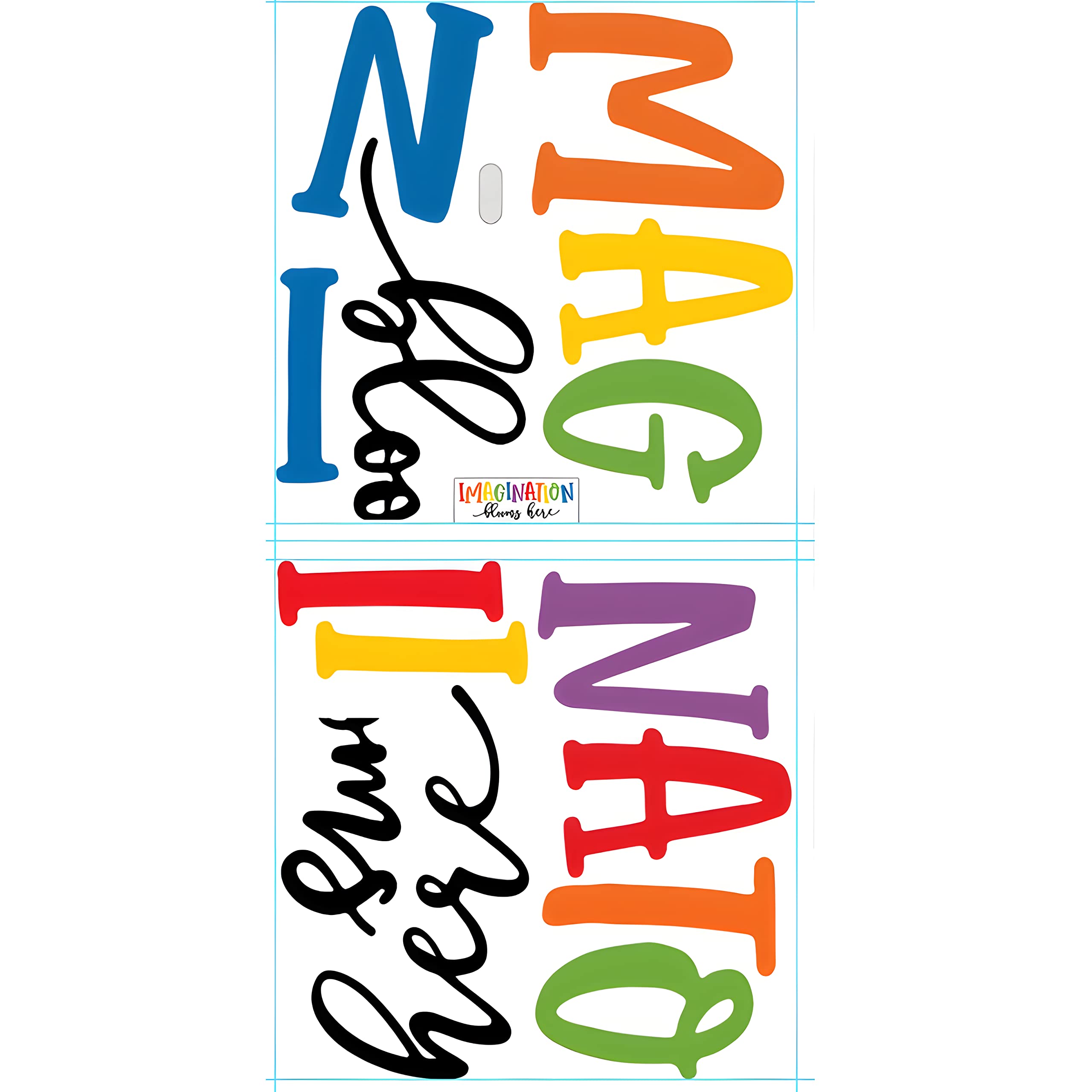 Imagination Blooms Here Decal, Classroom Decor, Children Bedroom or Playroom Wall Art