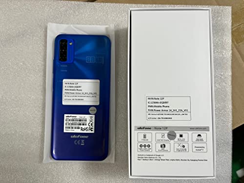 Ulefone Note 12P 7700mAh Battery Cell Phone New, Android 11 Octa-core 4GB + 64GB Android Smartphone, 6.82" HD+ Big Screen, 13MP Triple Rear Camera + 8MP Front Camera, Dual SIM 4G Unlocked Phone