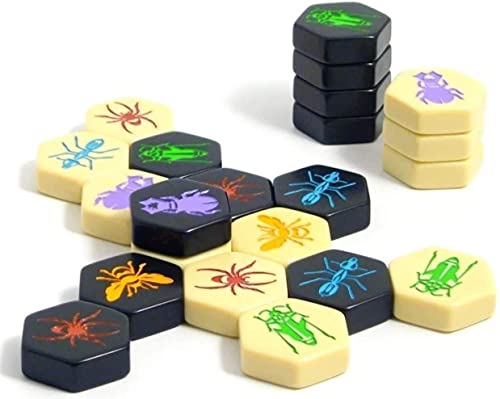 Smart Zone Games Hive Pocket Portable Strategic Board Game for 2 Players β Includes Ladybug & Mosquito Expansions β Compact Travel Version of The Award-Winning Hive Game