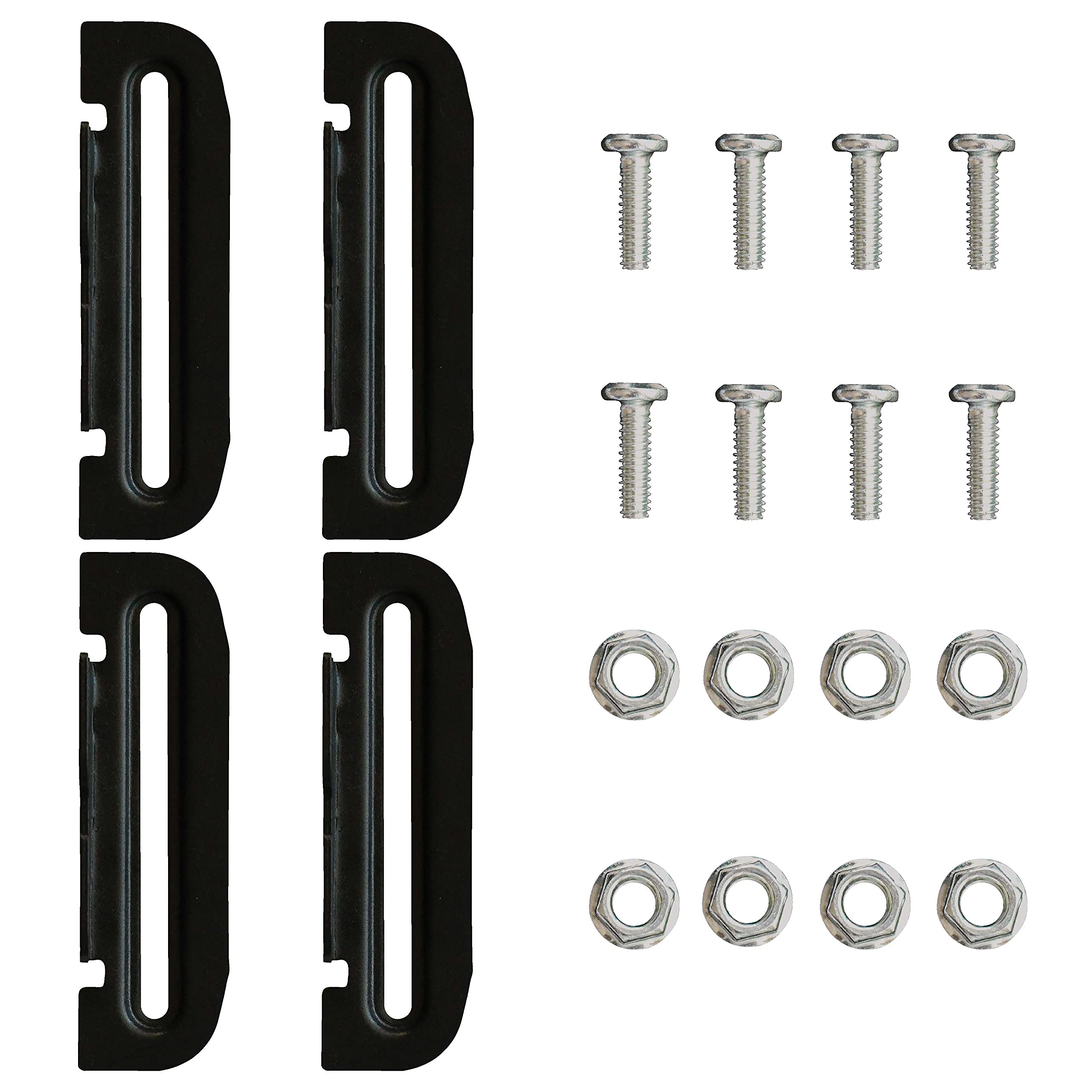 First Choice Products #35 Hook Plate Conversion Kit for Bolt-On Frame to Hook-On Headboard and Footboard - Pack of 4, Black