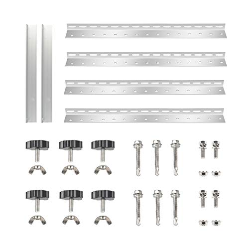 LBG Products 22β Solar Panel Heavy Duty Mounting Rack Brackets with Adjustable and Foldable Tilt Legs,Roof, RV,Motorhome and Any Flat Surface Off Grid (22 inch Length)
