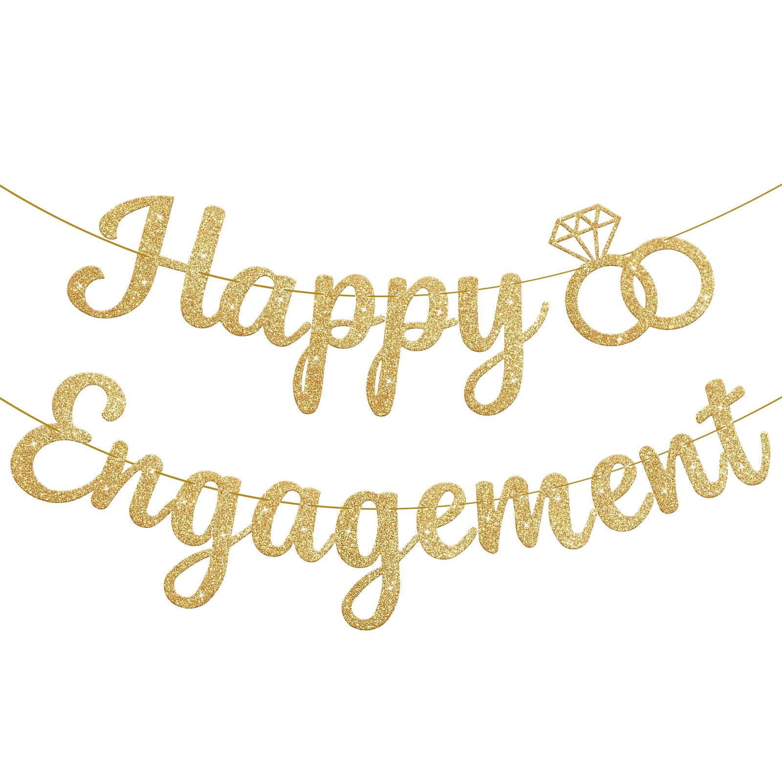 Happy Engagement Banner, Engagement Party Decorations, Engagement Party Banner for Engagement Decorations, Engaged Banner Sign for proposal Wedding Decor Bridal Shower Bachelorette Party Decorations